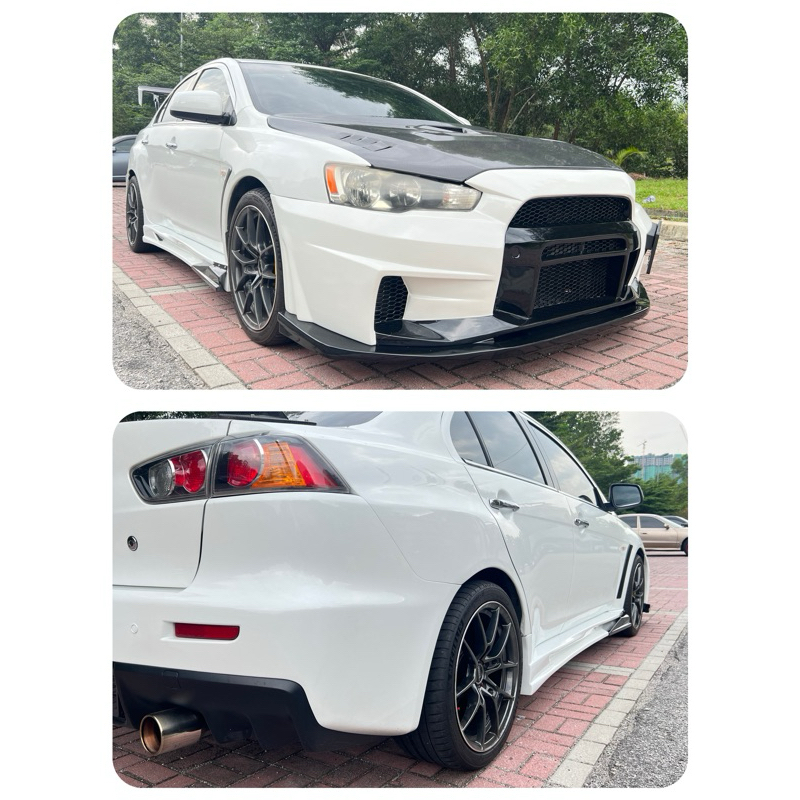 Evo10(CZ4A) Wide Varis V1/V2/V3 Side Skirt Black ABS | Shopee Malaysia