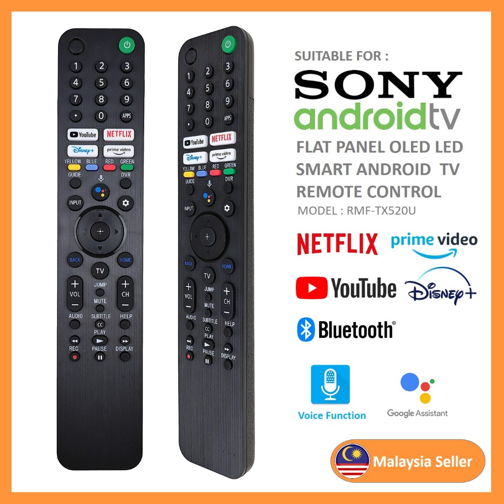 Compatible For SONY Google Assistant Voice Function Android Smart Tv ...