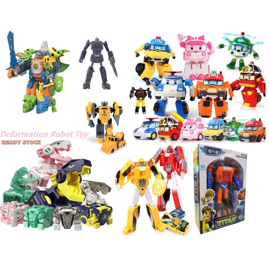 Deformation Robot Dinosaur Mobile Pen Watch Cube DIY Assemble Deformed ...