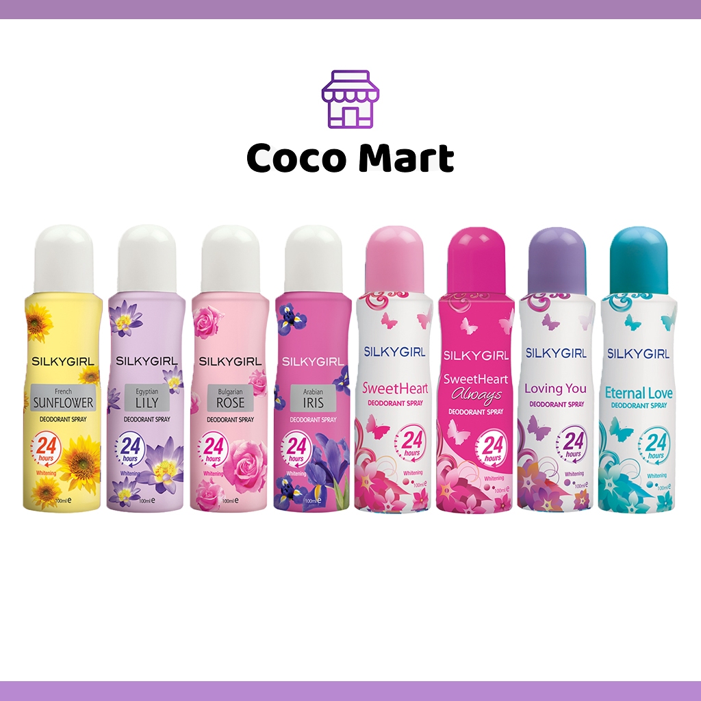 Silkygirl Deodorant Spray 100ml (Sunflower / Rose / Lily / Iris ...