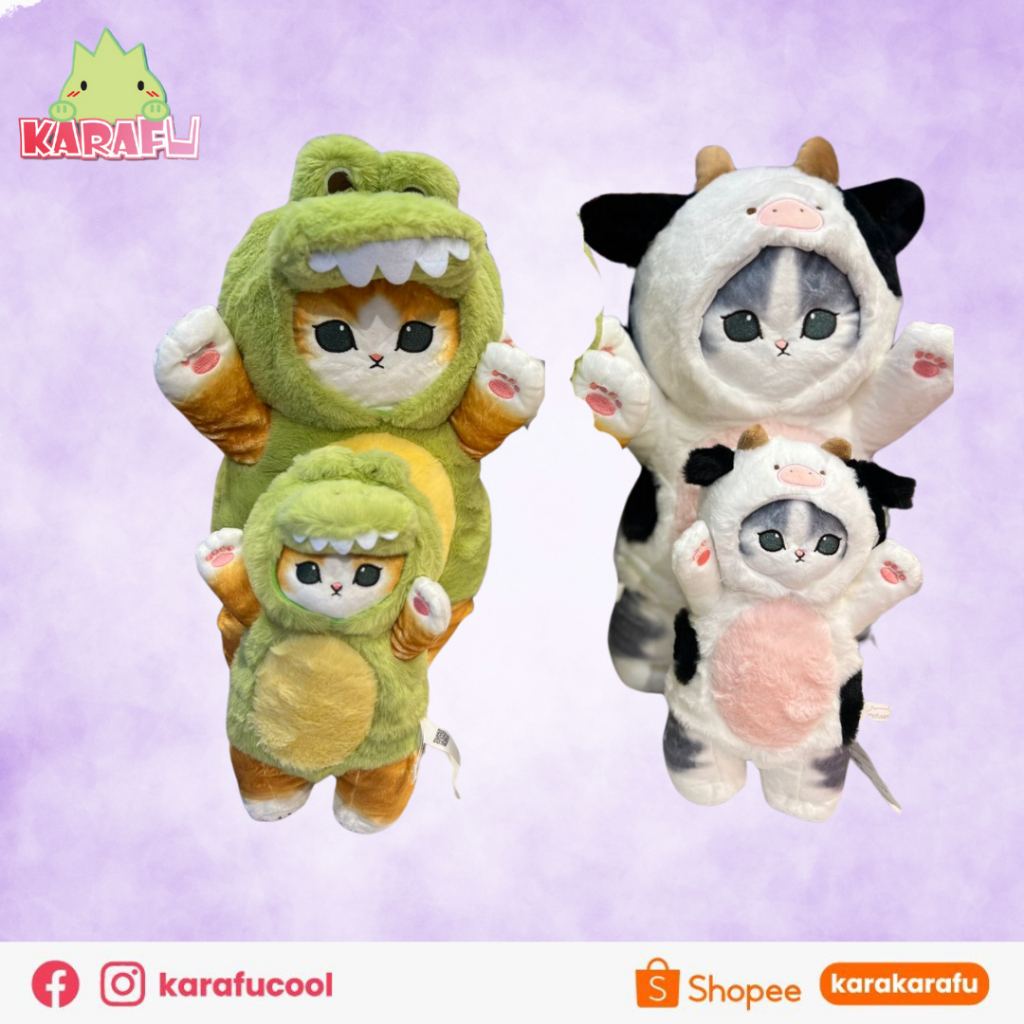 READY STOCK! 50cm 30cm height Mufasand in Crocodile Cow Costume Plushie ...