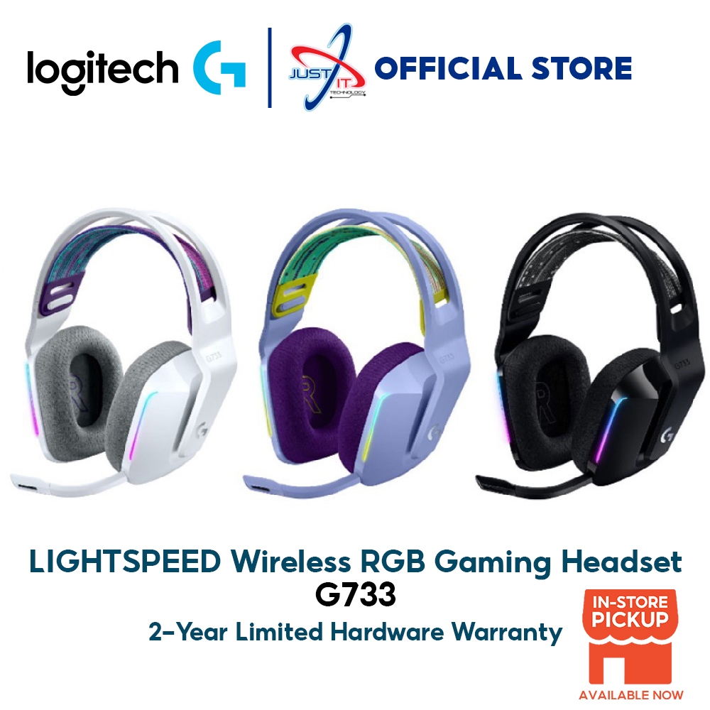 LOGITECH G733 Lightspeed Wireless RGB Gaming Headset ( BLACK 981-000867 ...