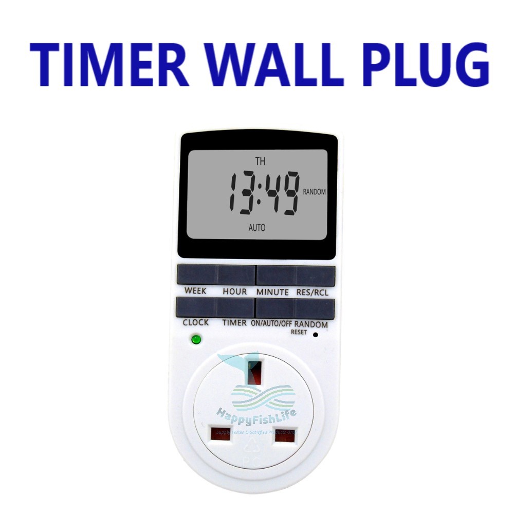 Digital Timer Switch Aquarium Home Kitchen UK 3-pin Plug 12/24 Hours ...