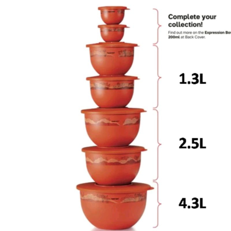 Tupperware Expression Bowl Full Level Set (7 pcs) | Shopee Malaysia