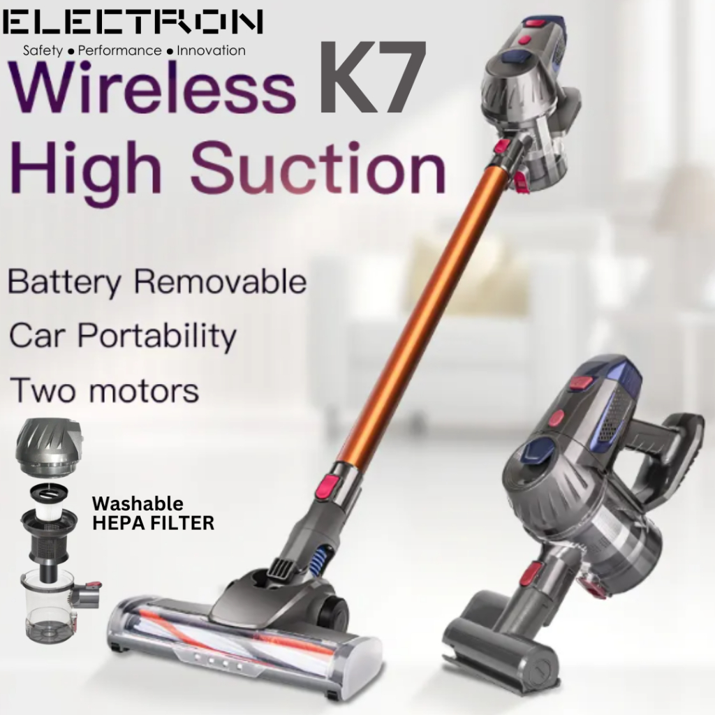 【‼️READY STOCK‼️】K7 Wireless Vacuum Cleaner Rumah Vacum Free Dust Mite ...