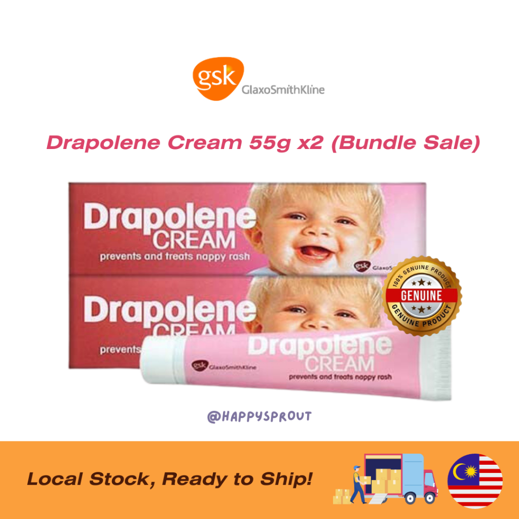 DRAPOLENE Cream For Nappy Rash, 55g x 2 tubes_Value Pack [Exp Aug 2026] | Shopee Malaysia