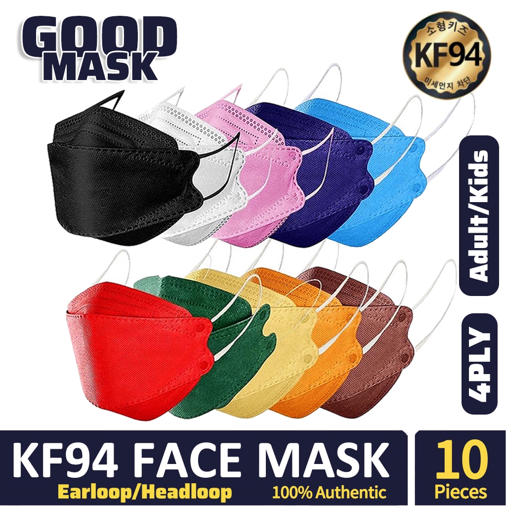 [Ready Stock]KF94 Mask 10PCS adult/kids 4Ply kf94 face mask 3d Korean ...