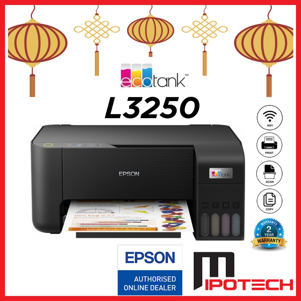Epson EcoTank L3250/L3256 Wi-Fi All-in-One Ink Tank Printer with 4 ...