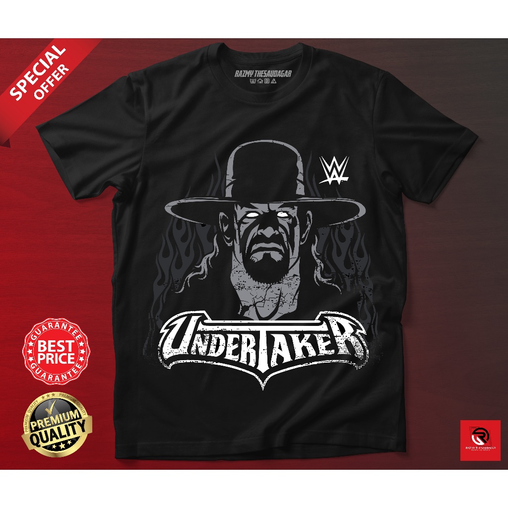 BAJU WRESTLING WWE THE UNDERTAKER T-SHIRT LENGAN PENDEK ROUNDNECK ...