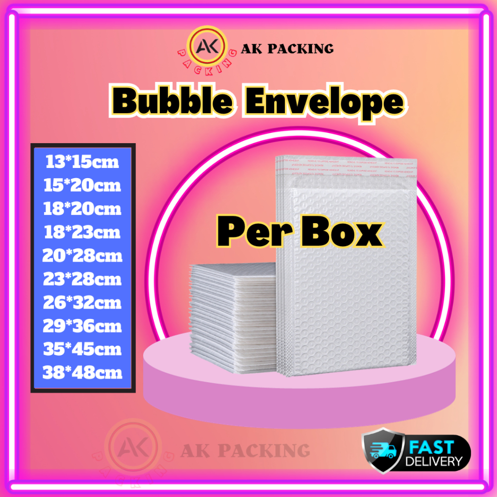 Bubble Envelope (BOX) Shopee Bubble Mailer Bubble Bag Wrap Envelope ...