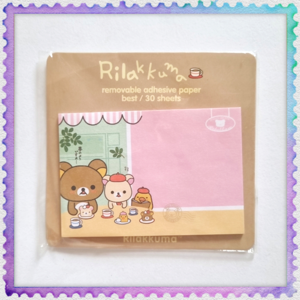 Rilakkuma Cute Removable adhesive Paper Mini Memo Sticky Note Pad 30 ...