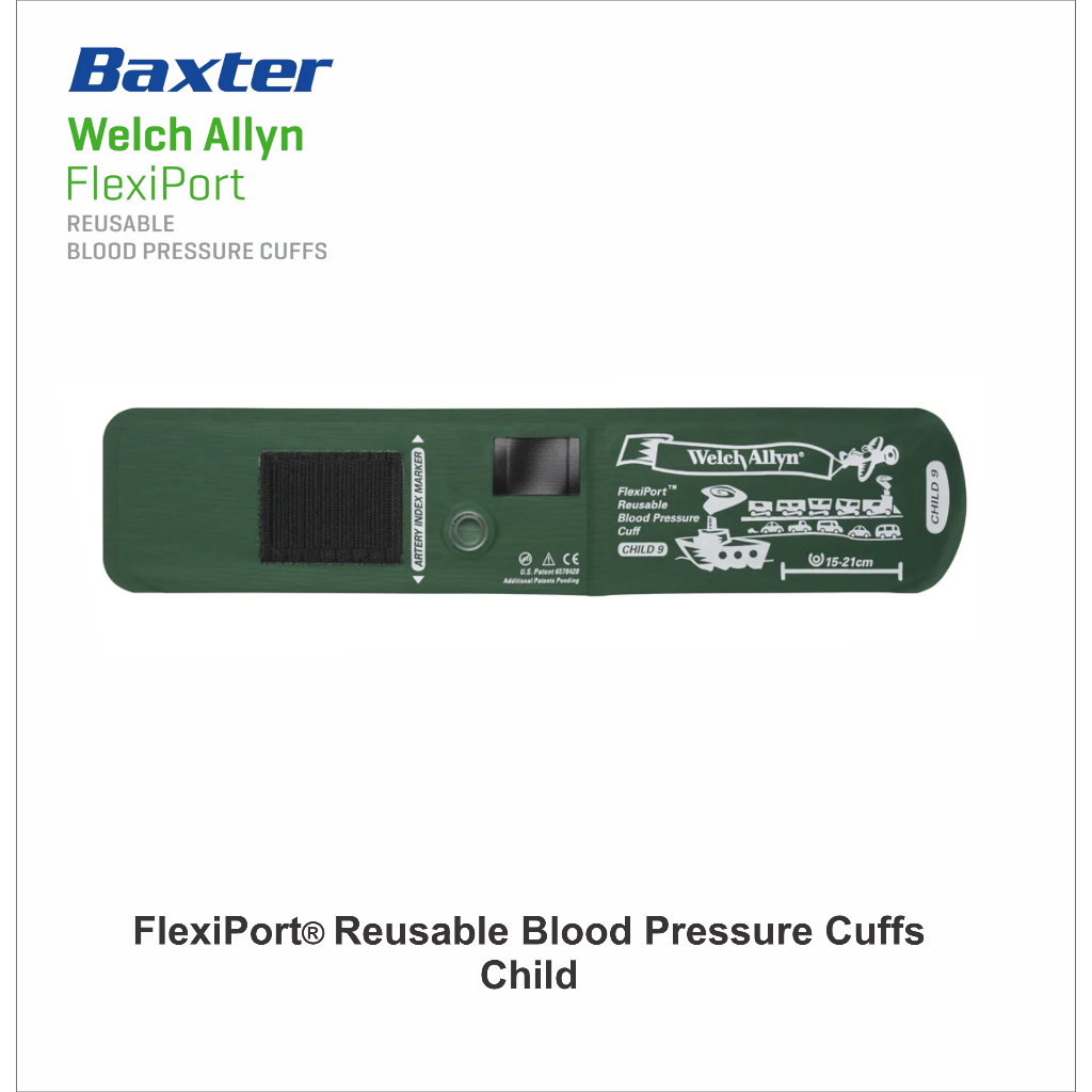 Welch Allyn Reuse-09 FlexiPort Reusable Blood Pressure Cuffs - Child ...