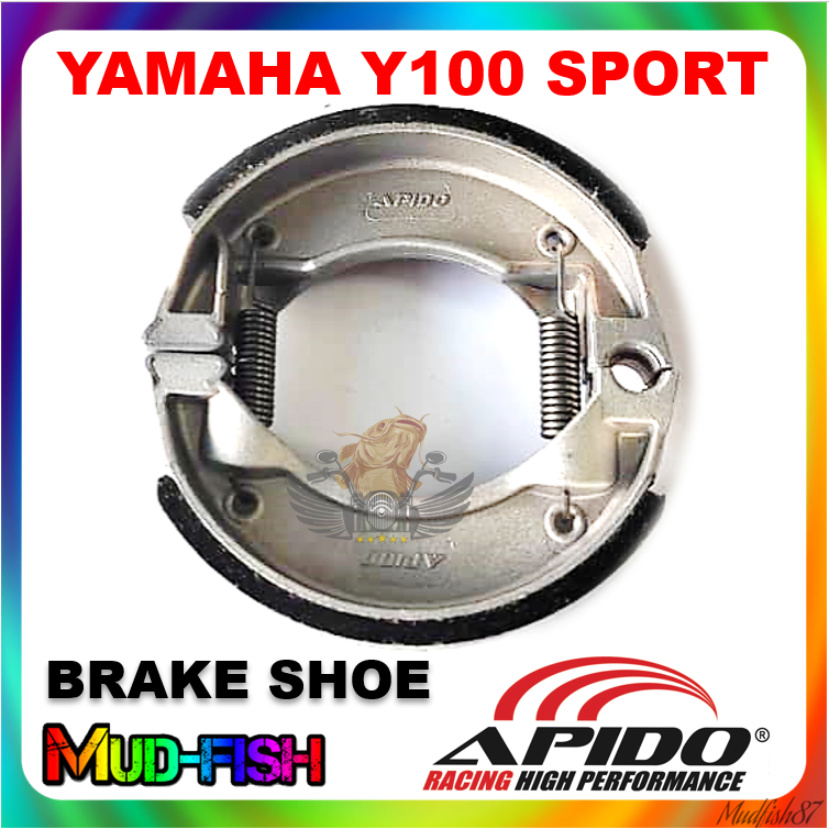 KULIT BREK APIDO BRAKE SHOE + SPRINGS FOR YAMAHA Y100 | Y110 SS | Y80 ...