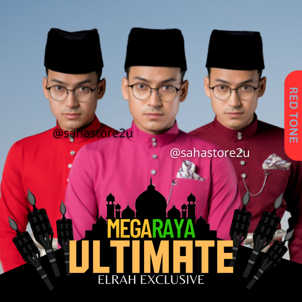 Baju Melayu Ultimate Elrah Exclusive BAJU RAYA Maroon Fuschia Baby ...