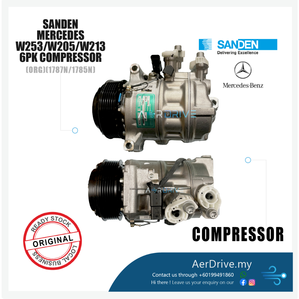 ORIGINAL SANDEN MERCEDES BENZ W253 /W205 /W213 /W222 /W238 6PK PXC14 ...