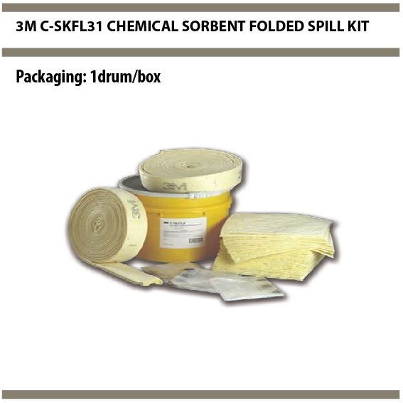 3M C-SKFL31 CHEMICAL SORBENT FOLDED SPILL KIT (31 GAL) | Shopee Malaysia