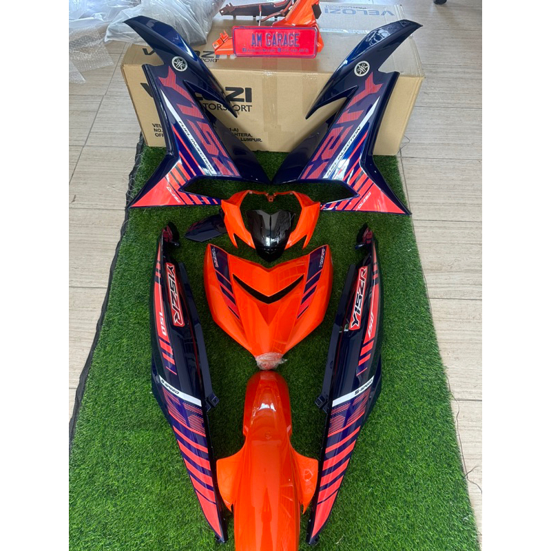 Coverset body cover Y15 V1 V2 oren purba batman blueblack velozi stiker ...