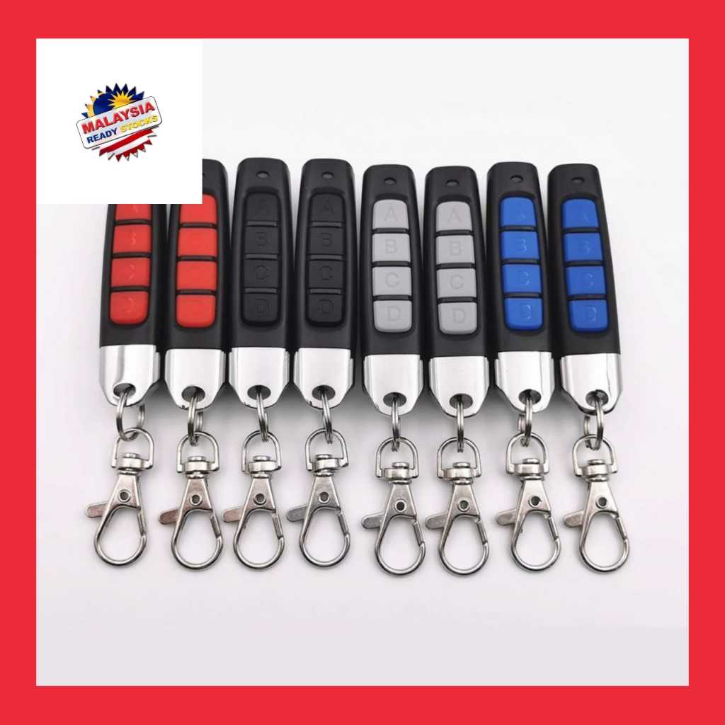 Remote Control 4 Channel 330/433Mhz Garage Gate Door Opener Remote Control Duplicator Clone ...