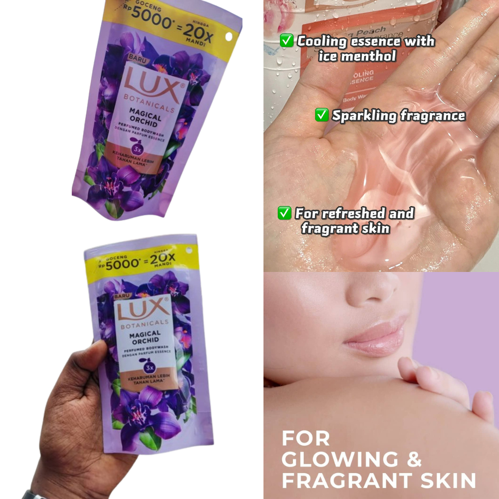 LUX BODY WASH SABUN MANDI 1 POUCH*85ML TRAVEL PACK ASLI INDONESIA HALAL LUX BODYWASH MINI HOTEL ...