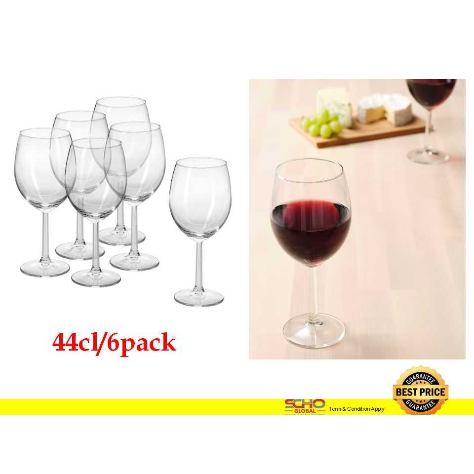 IKEA-SVALKA Wine glass, clear glass, 44 cl | Shopee Malaysia