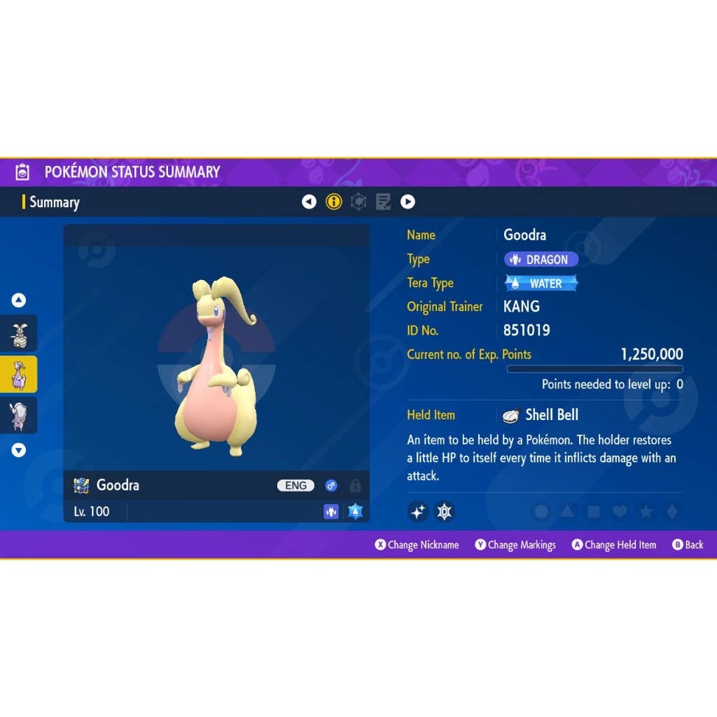 Pokemon Scarlet & Violet - 6IV Shiny Goodra [Tera Raid Build] | Shopee ...
