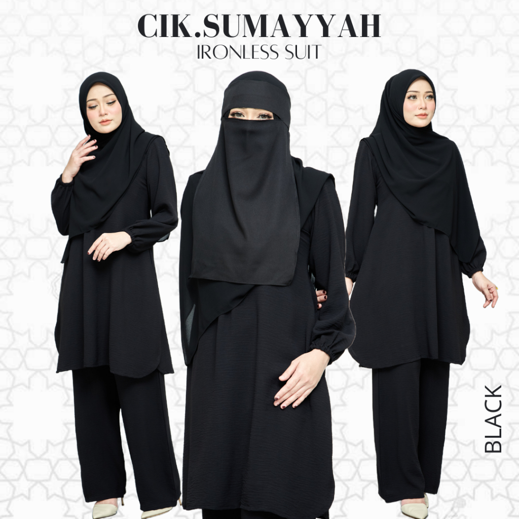 MUSLIMAH SERIES - SUMAYYAH SUIT - SAIZ XS SEHINGGA 3XL PLUS SIZE BASIC ...