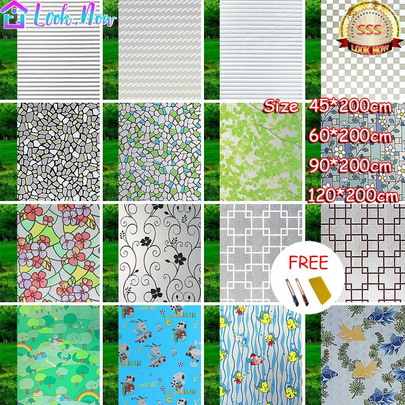 LOOK NOW tinted tingkap rumah self adhesive sliding door sticker window ...