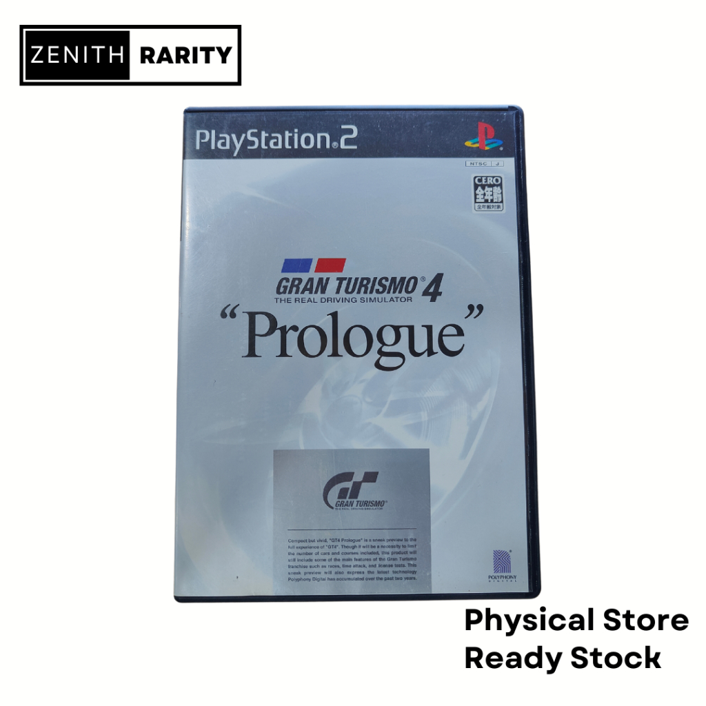 Zenith Rarity Sony Playstation 2 PS2 game Gran Turismo 4 Prologue ...