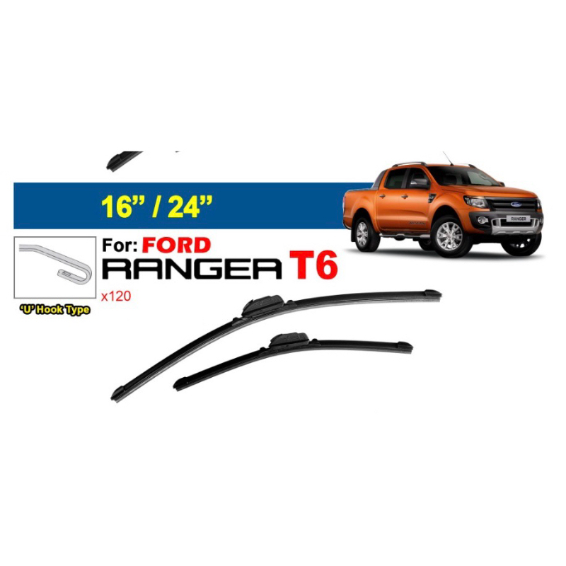 AERO WIPER Ford ranger T6 T7 T8 T9 2015 - 2024 window windscreen wipers ...