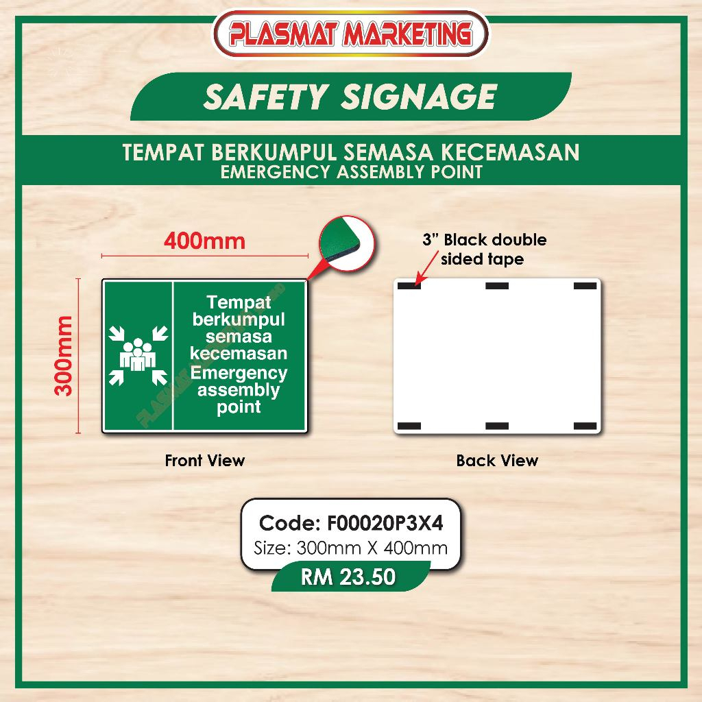 Safety Sign. Tempat Berkumpul Semasa Kecemasan | Shopee Malaysia
