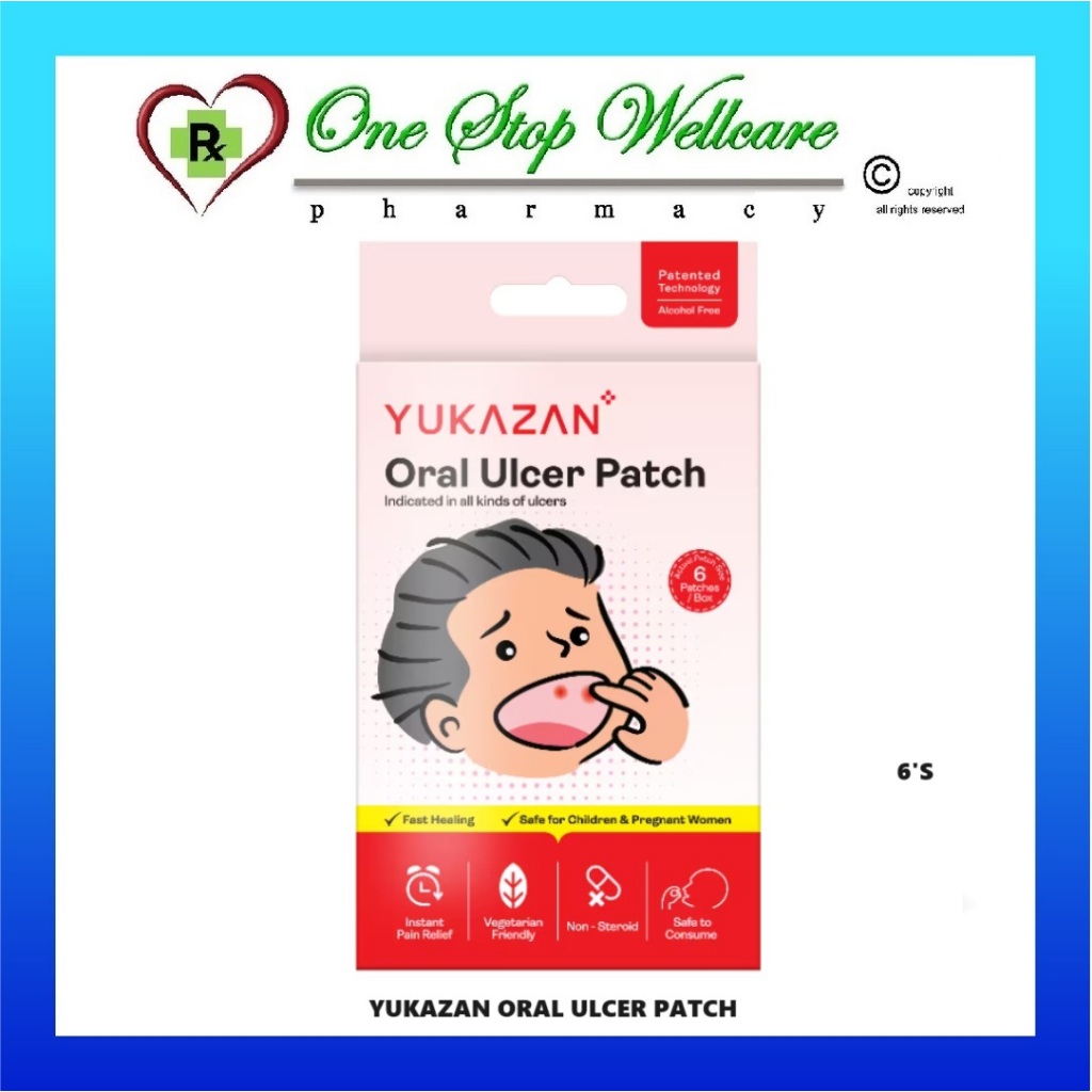 YUKAZAN LAPISAN ULKUS MULUT / ORAL ULCER PATCH 6'S (EXP:07/2027 ...