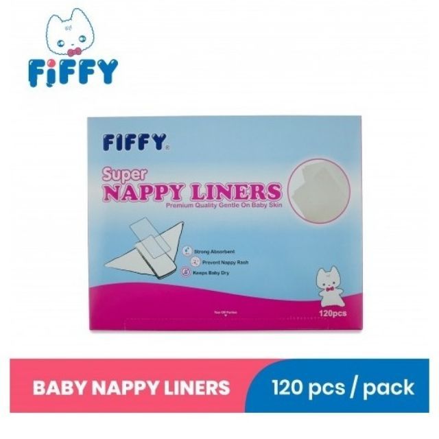 FIFFY SUPER NAPPY LINERS (120PCS) | Shopee Malaysia