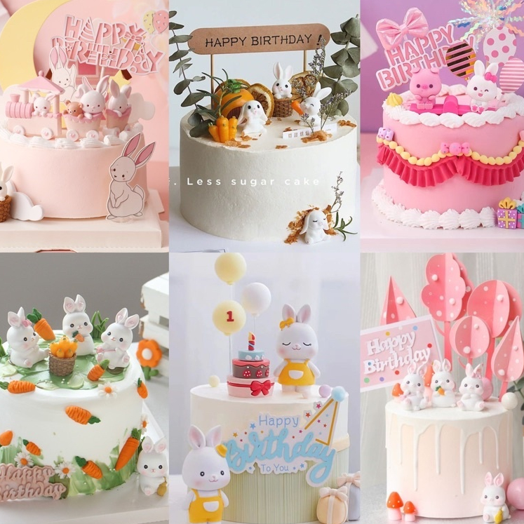 [YAKU] Rabbit Baby Rabbit Bunny Series Animal Cute Birthday Cake ...