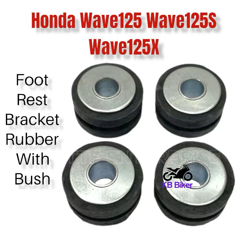 HONDA WAVE125 FOOT REST BRACKET RUBBER With BUSH W125 WAVE 125 FOOTREST ...