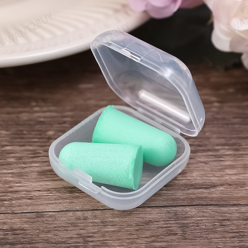 1 Pair Sponge Ear Plugs Anti Noise Sleep Travel Noise Reduction Soft ...