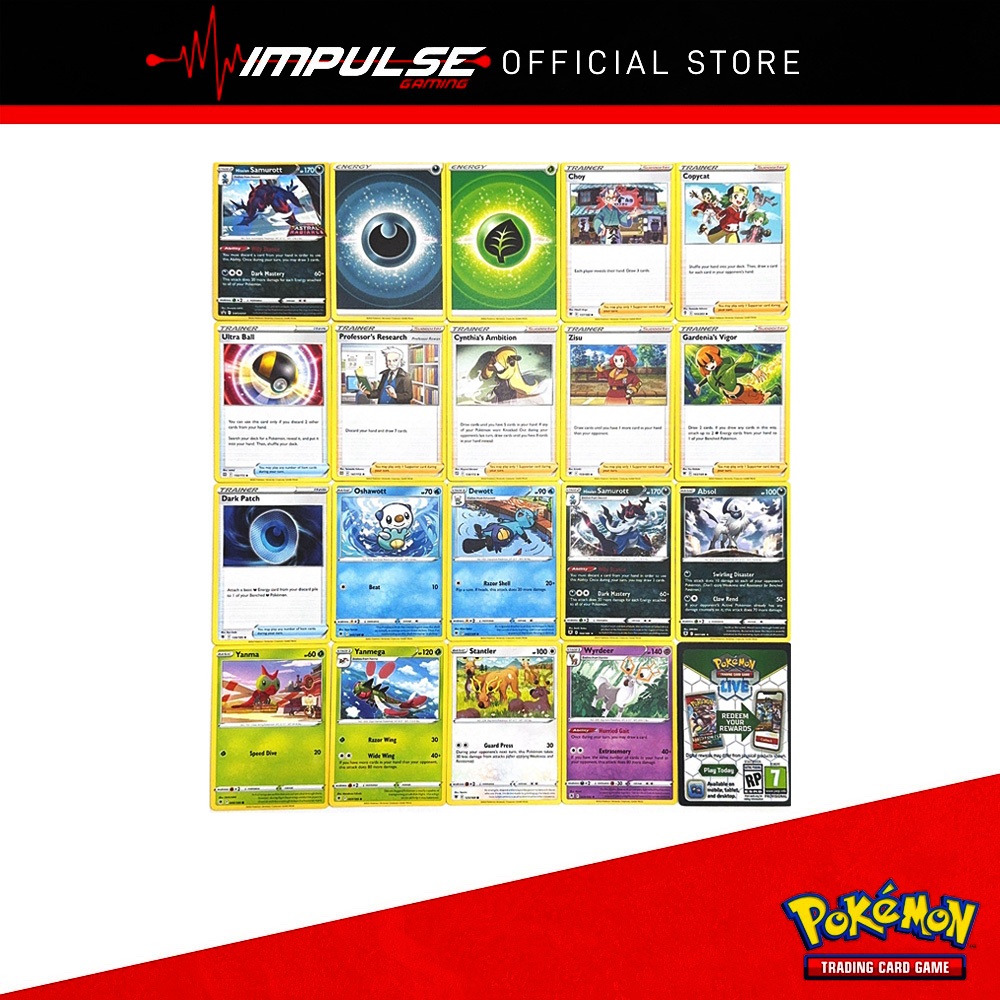 Pokemon Tcg Sword & Shield Hisuian Samurott SWSH207 Pre-release Promo ...