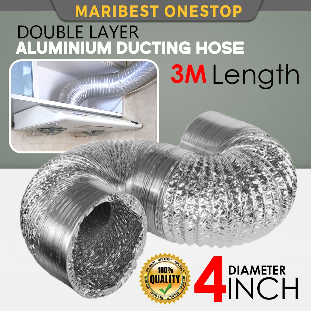 4" X 3M DOUBLE LAYER ALUMINIUM DUCTING HOSE | Shopee Malaysia