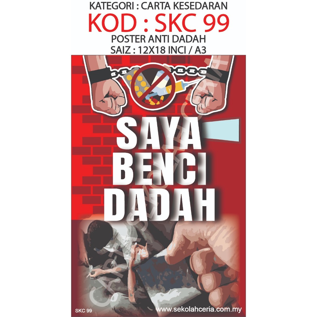🏃1 DAYSHIP🏃 Poster Kesedaran Anti-Dadah saiz A3 | Shopee Malaysia