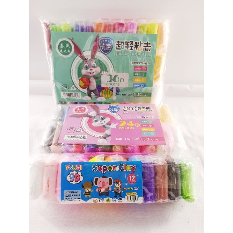 (1PKT) Super Light Soft Clay | Air Dry Clay Set | 超轻黏土 | 12/ 24/ 36 Colours X 1PKT | Shopee Malaysia
