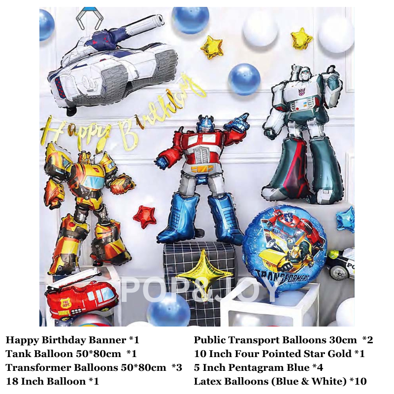 Transformers Optimum Prime Bumble Bee Theme Birthday Balloon Party ...