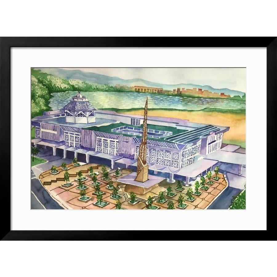 Art Print Painting of Masjid Raja Haji Fisabilillah Cyberjaya | Shopee ...