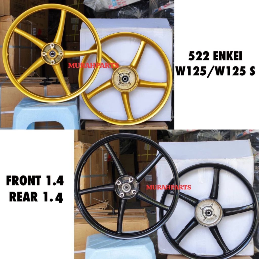522 SPORT RIM W125 WAVE125 WAVE125-S WAVE125-X SIZE 1.4/1.4 SIAP FREE ...