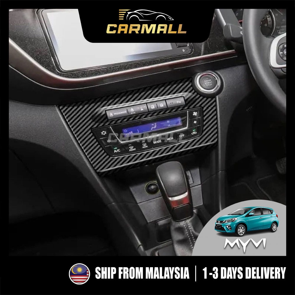 Perodua Myvi 2018-2023 Carbon Fiber Air Conditioning Switch Panel Frame ...