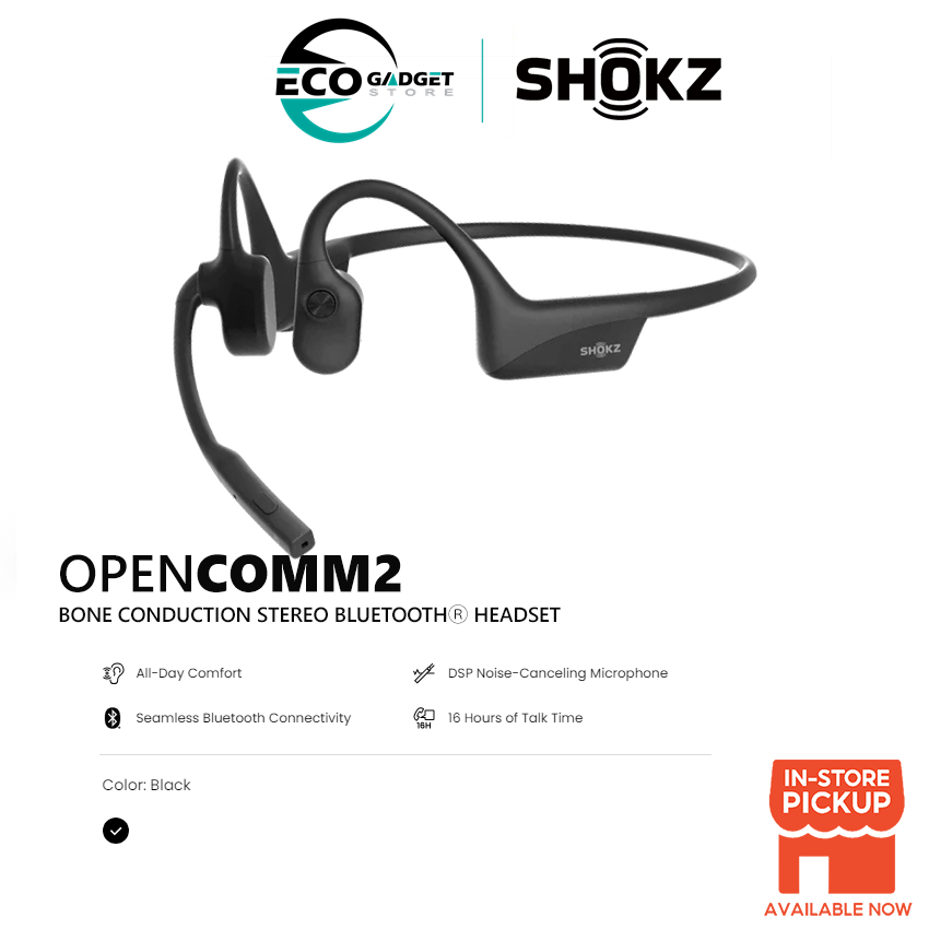 Shokz OPENCOMM2 2025 Bone Conductions Stereo Bluetooth Headset - Best for Work | AfterShokz ...