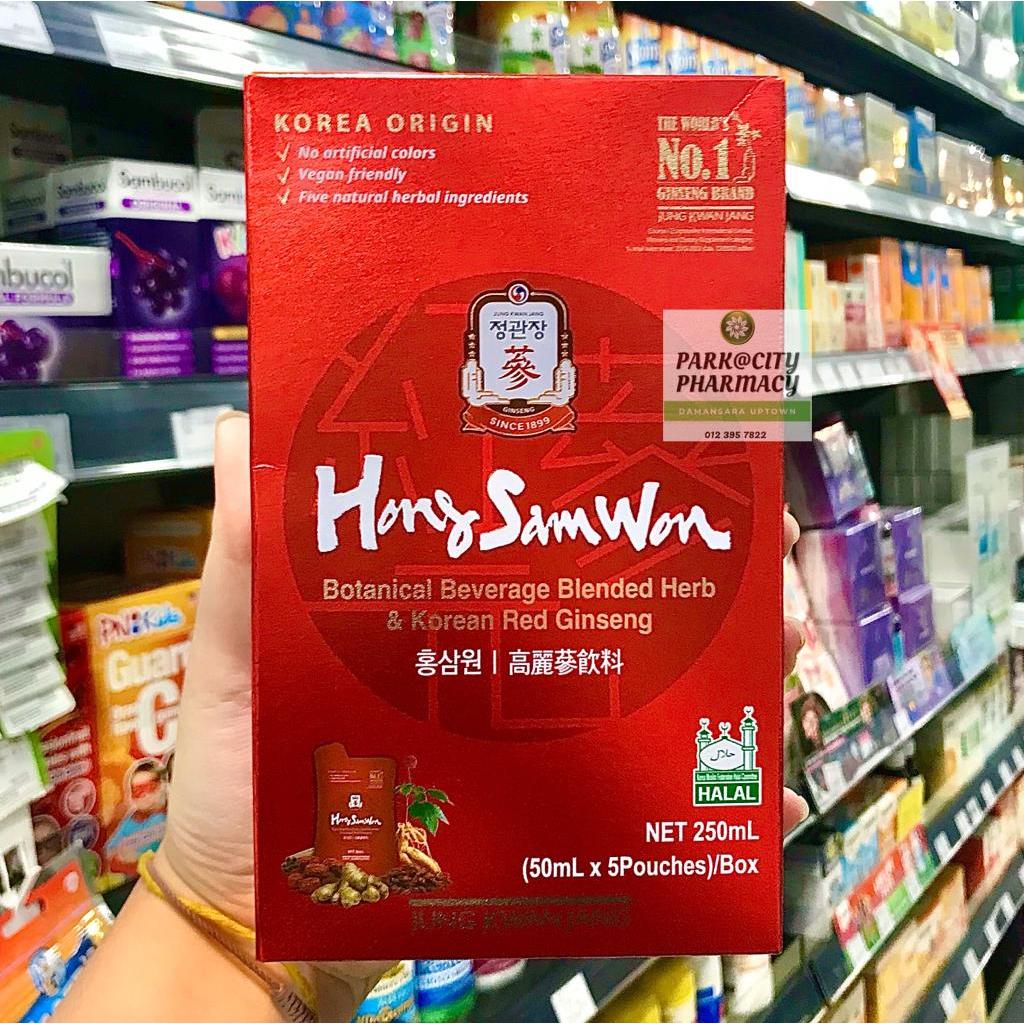 Jung Kwan Jang Hong Sam Won Korean Red Ginseng & Blended Herb 50 mL X ...