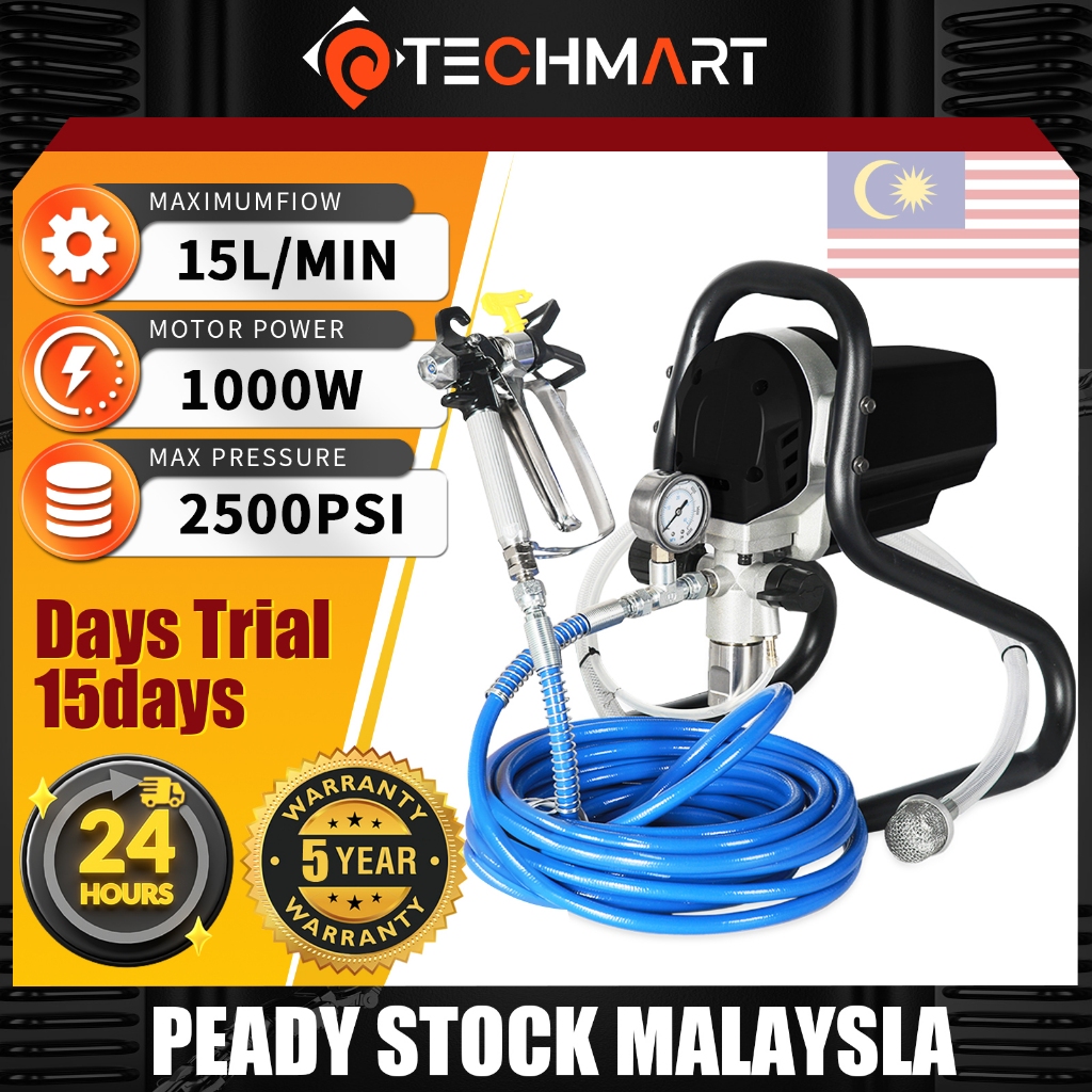 🔥5 Years Warranty🔥15L/min 1000W Electric High Pressure Airless Paint ...