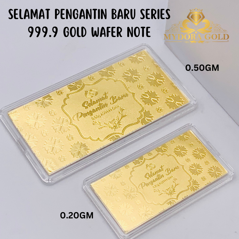 MYDORA Selamat Pengantin Baru Series | 999.9 Gold Wafer Note | Shopee ...