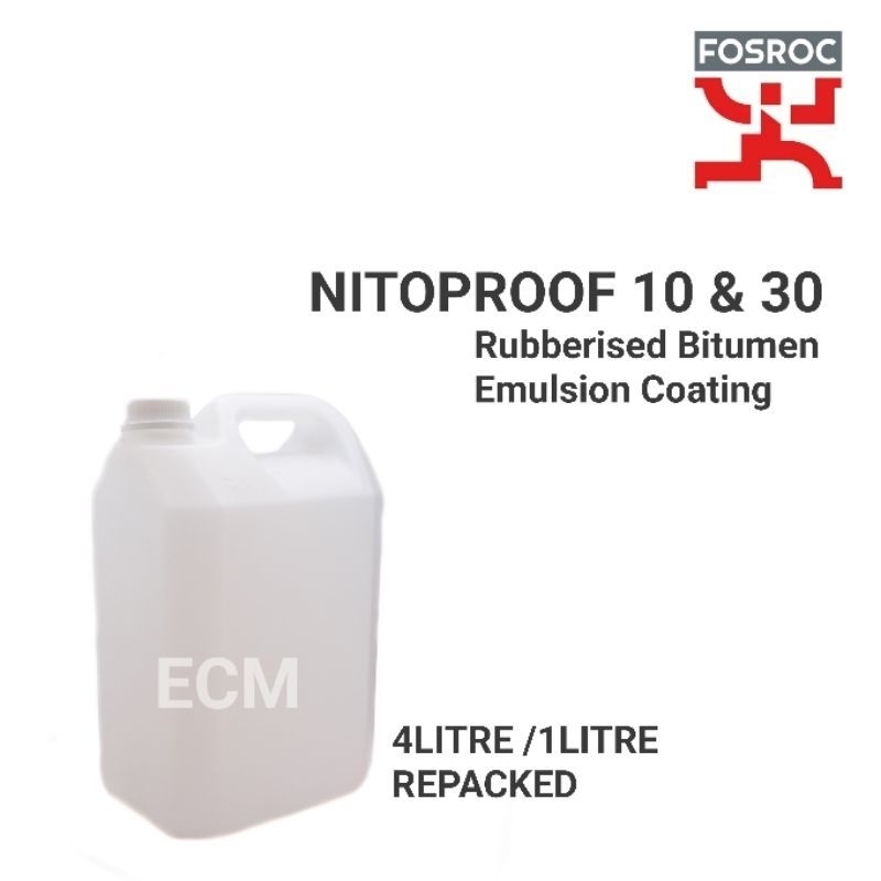 FOSROC NITOPROOF 10 / NITOPROOF 30 (4LITRE / 1LITRE PACK) Rubber ...