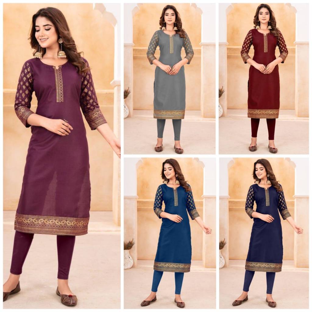 Beautiful Rubi Cotton With Foil Print Kurti. | Shopee Malaysia