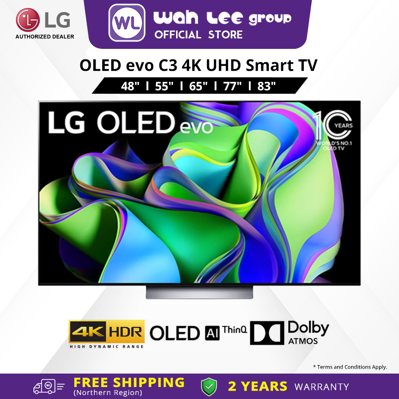 LG 55"-83" OLED evo C3 120Hz Dolby Vision 4K Smart TV OLED83C3PSA ...